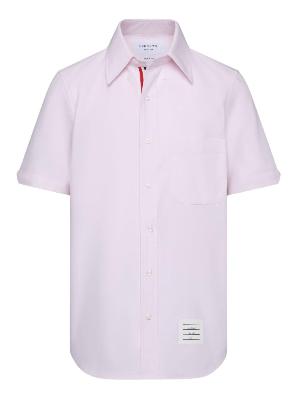 THOM BROWNE patch-pocket short-sleeve shirt